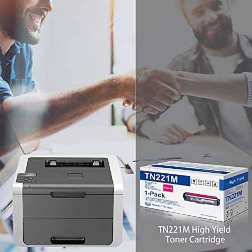 Compatible 1-Pack TN221M Magenta Toner Cartridge Replacement for Brother TN 221 TN-221M MFC-9130CW HL-3170CDW MFC-9340CDW HL-3140CW HL-3180CDW MFC-9330CDW Printer Toner