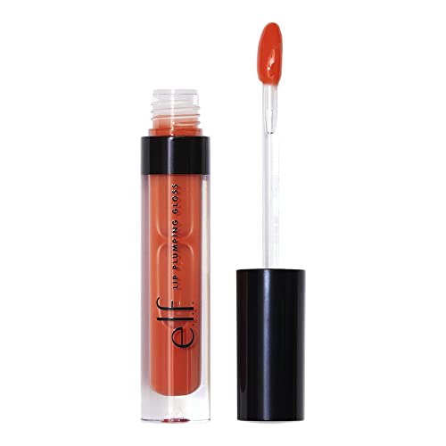 e.l.f. Lip Plumping Gloss, High-Shine Liquid Lip Color, Creates Fuller Lips & Plumper Pout, Moisturizing Formula, Bahama Mama, 0.09 Fl Oz