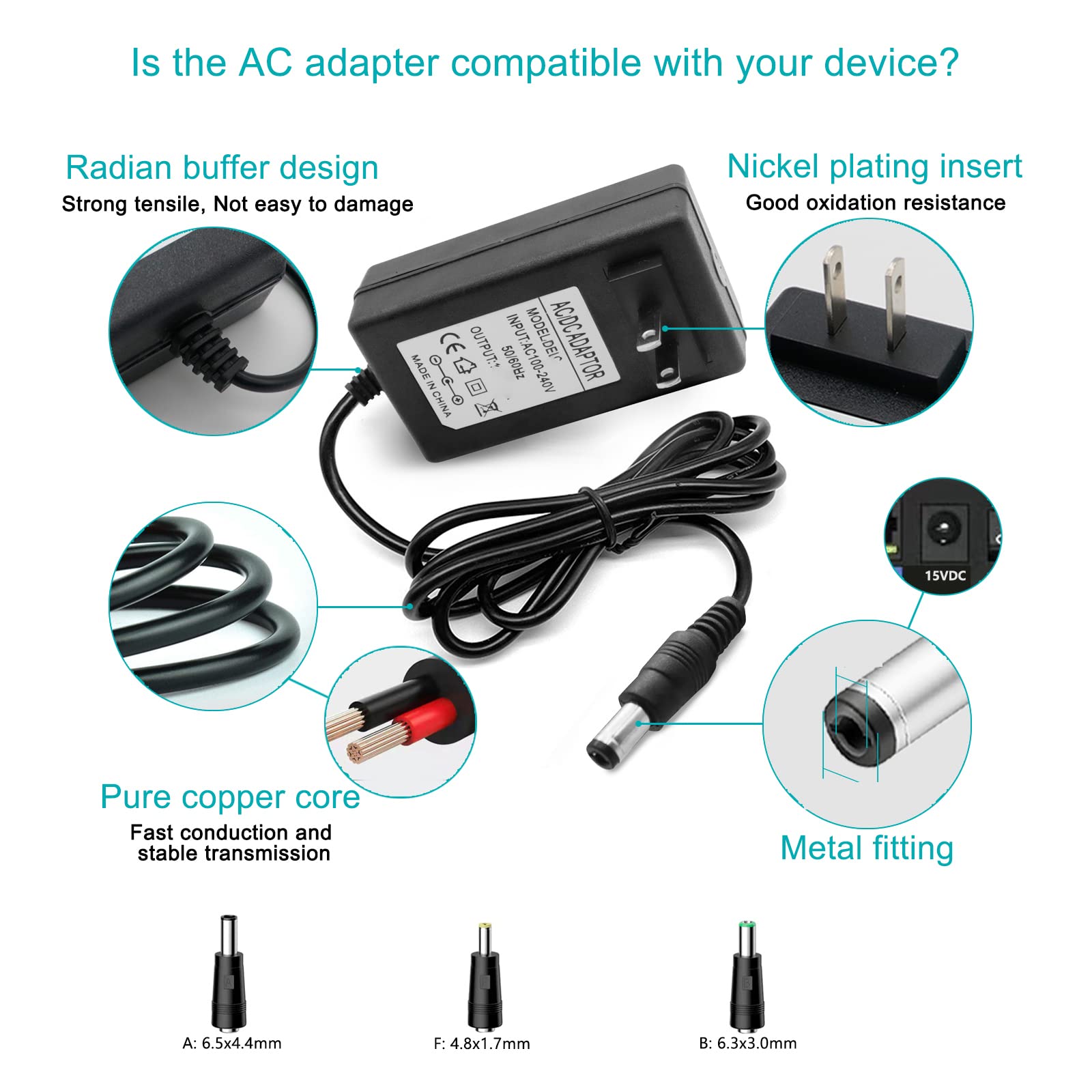 20V DC Adapter Fit for Sony SRS-XG500 SRSXG500 Power Cord,for Sony x-series Party Speaker, Bose Solo 5 TV Sound System Speaker 418775 732522-1110 7325221110 Replacement Speaker Charger Charging Cable