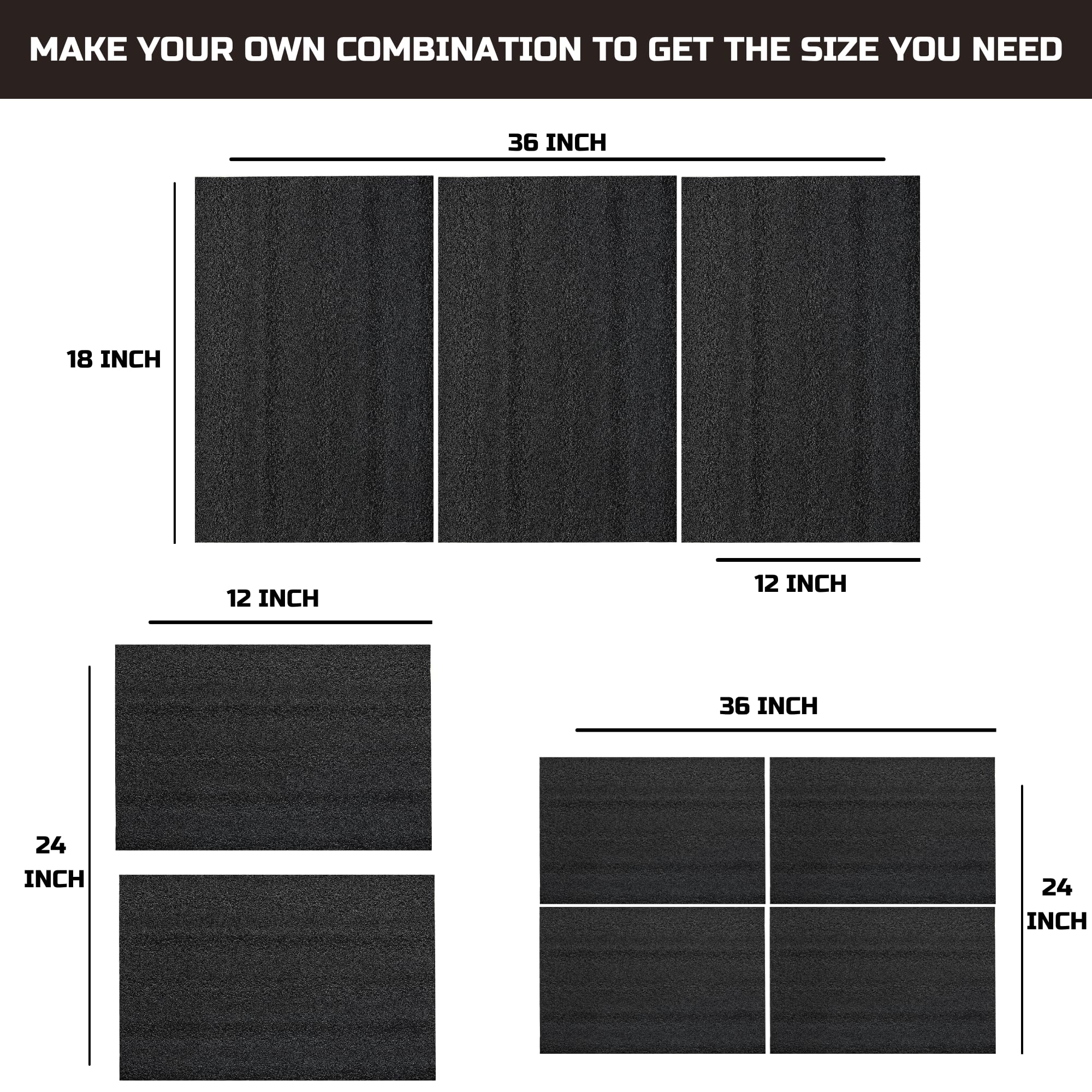 Tool Box Foam Organizer 3pack 18x12x1 inch, Toolbox Foam Inserts, Kaizen Foam Sheets, Shadow Foam Tool Organizers Tool Chest Drawer Thick Liner