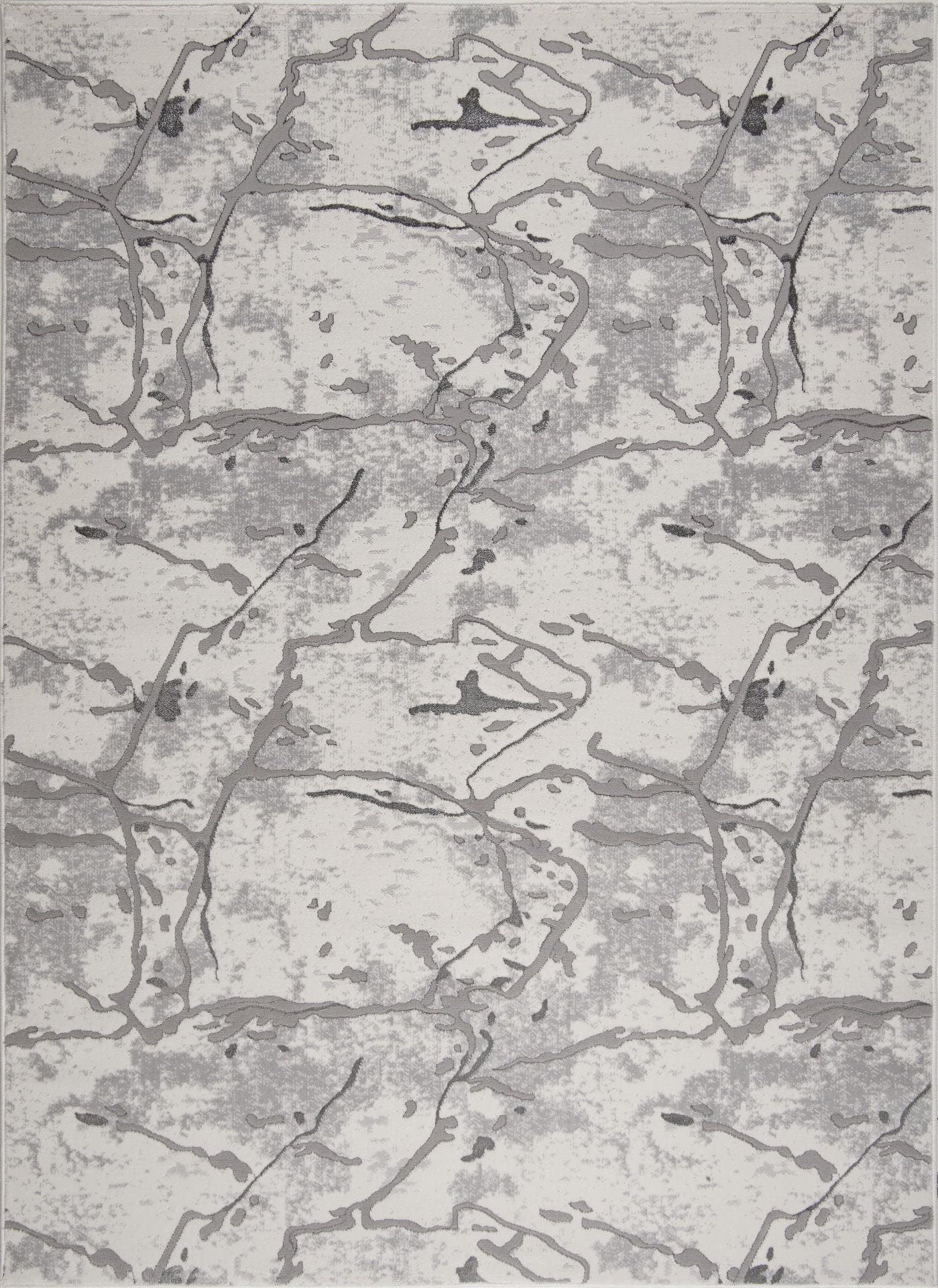 Ladole Rugs Modern Jute Backing Boundless Rustic Area Rug - Durable Home Decor 3x5 Carpet for Living Room, Bedroom, Patio, Balcony, and Office - Ivory, 4x6 (3'11" x 5'3", 120cm x 160cm)
