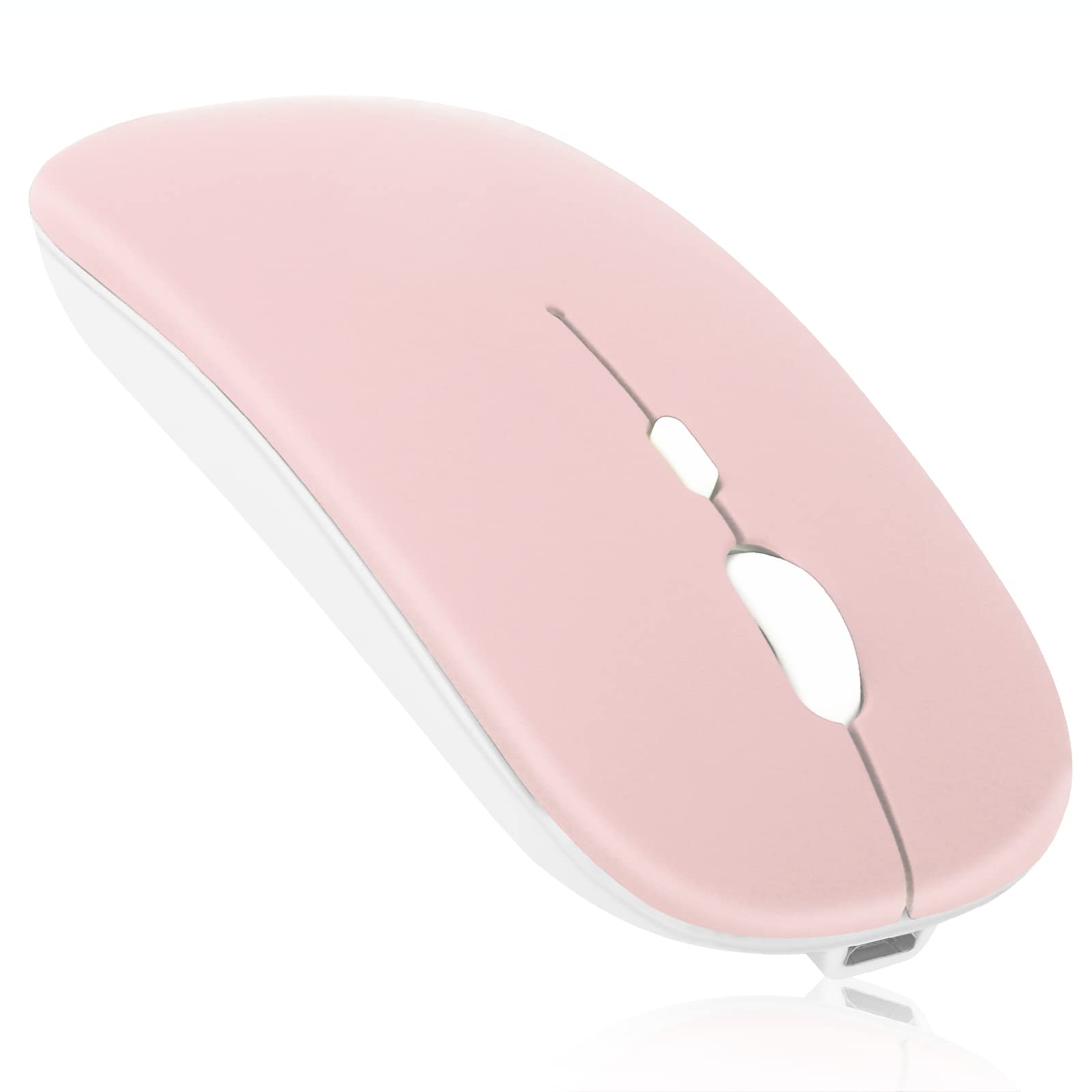 UrbanX Bluetooth Rechargeable Mouse for Dell Latitude 7400 Laptop Bluetooth Wireless Mouse Designed for Laptop/PC/Mac/iPad pro/Computer/Tablet/Android Flamingo Pink