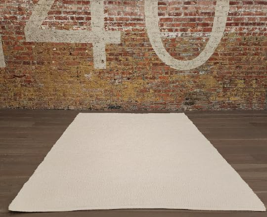 FLOKATI SHAG Stylish Berber Wool Jute Area Rug. Off White Ivory Color. 100% Natural Wool. Organic Wool Area Rug (8' x 10')