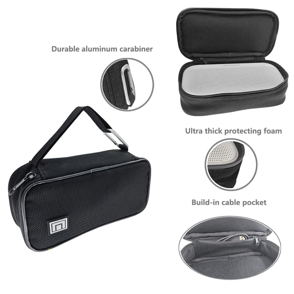 EMAQUIN Travel and Storage Carrying Case Bag for Bose Soundlink Flex Speaker(Enjoy Music Without Taking The Speaker from The Bag,Water Repellent,Good Protection,Black)