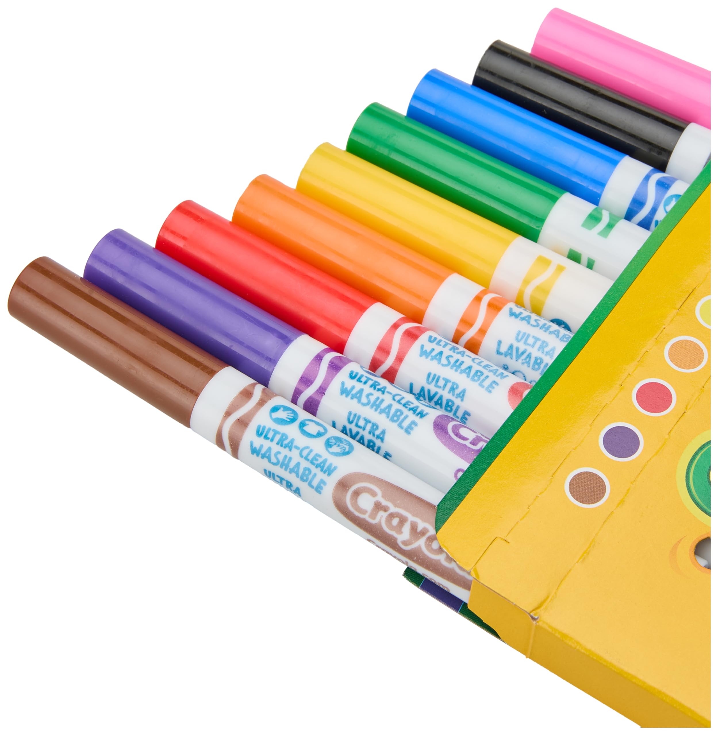 Crayola Ultra Clean Washable Markers, Broad Line, Classic Colors, 10 Count