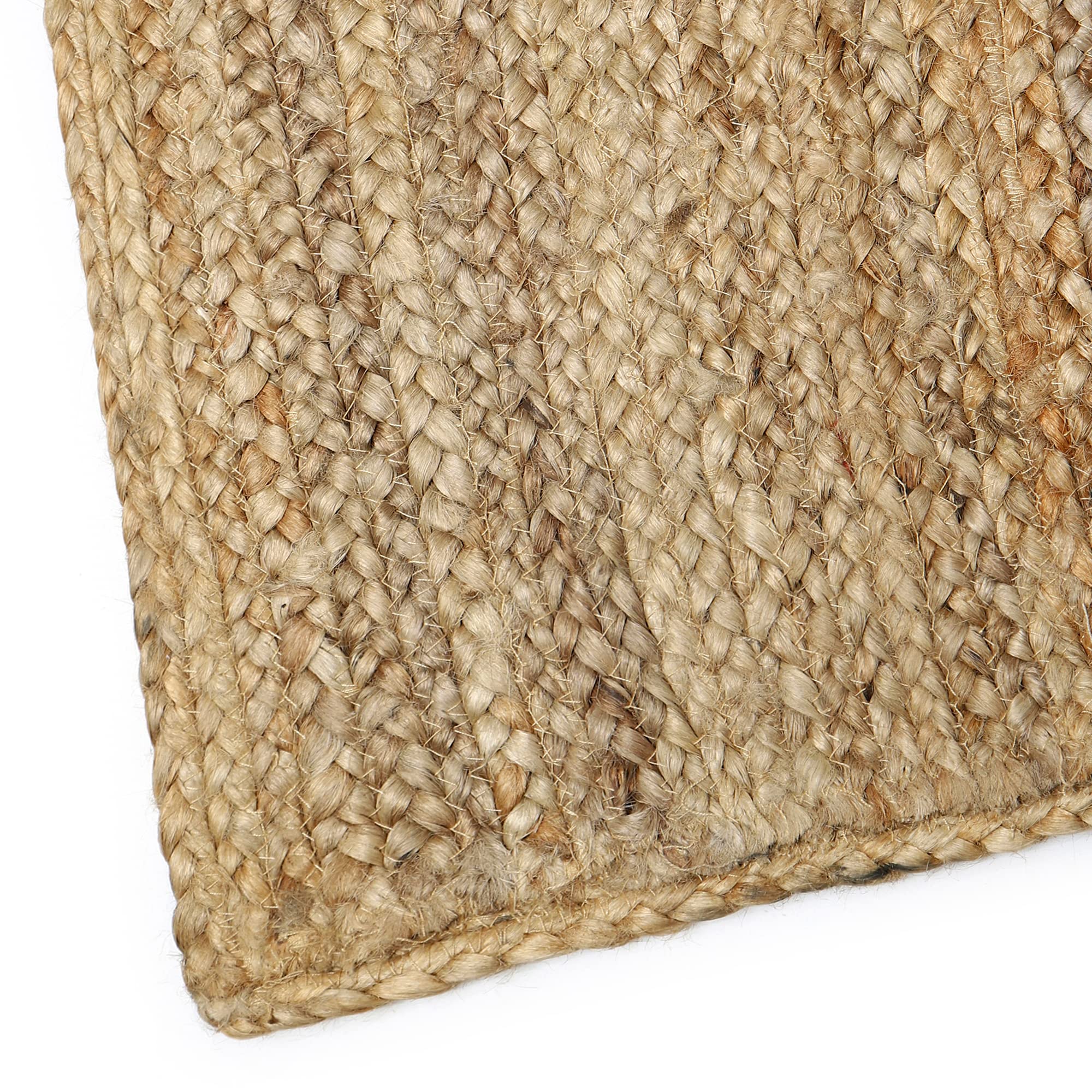 REDEARTH Rectangular Area Rug - Hand Woven Braided 100% Natural Jute - Artisan Made Boho Jute Rugs for Bedroom - Kitchen - Living Room - Farmhouse - Aesthetic Home Decor (8'x10' - Natural)
