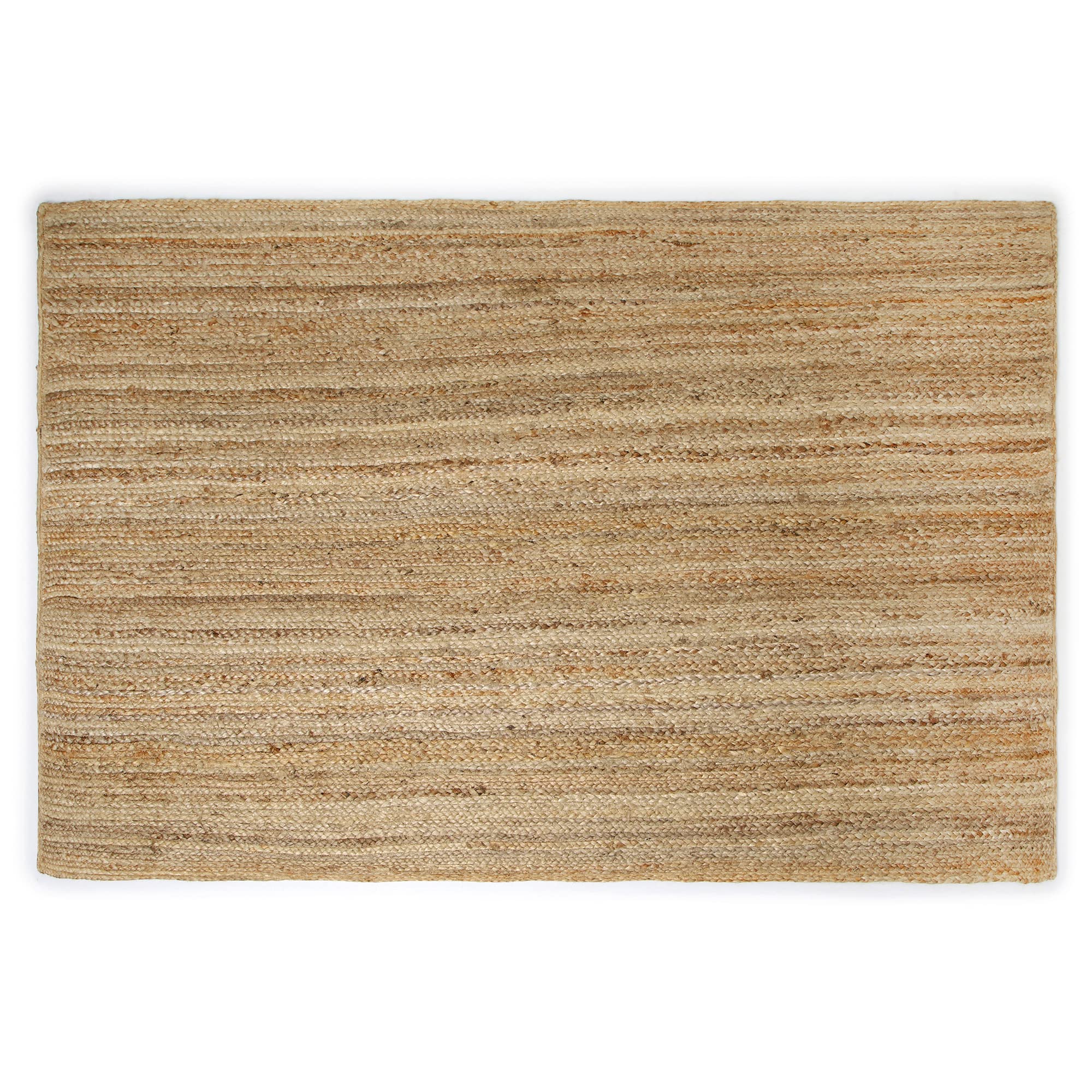 REDEARTH Rectangular Area Rug - Hand Woven Braided 100% Natural Jute - Artisan Made Boho Jute Rugs for Bedroom - Kitchen - Living Room - Farmhouse - Aesthetic Home Decor (8'x10' - Natural)