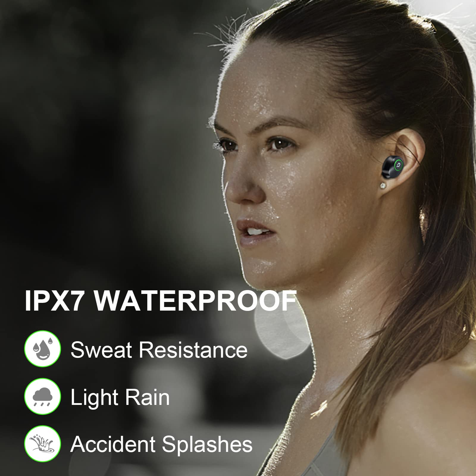 Bluetooth Headphones Wireless Earbuds with Wireless Charging Case IPX7 Waterproof Stereo Headphones in Ear Headset Premium Sound