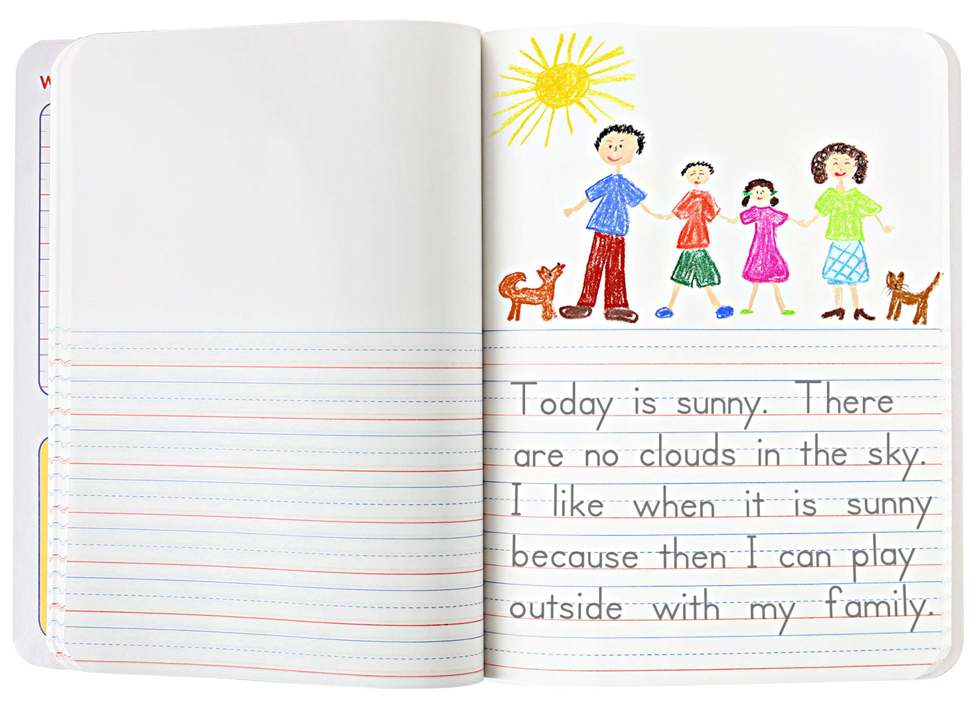 Mead Primary Journal Kindergarten Writing Tablet 2 Pack of BLUE Primary Composition Notebook for Grades K- 2, 100 Sheets (200 Pages) Creative Story Notebooks for Kids, 9 3/4 in by 7 1/2 in.