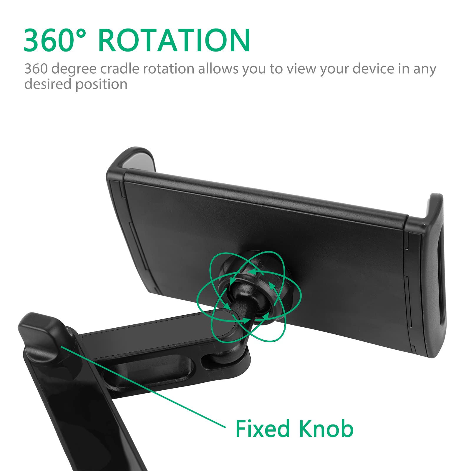 Geekria Car Headrest Mount, Angle Adjustable Headrest Mount Compatible with Nintendo Switch/Switch OLED/Switch Lite, Game Accessories Universal Holder for Car Backseat