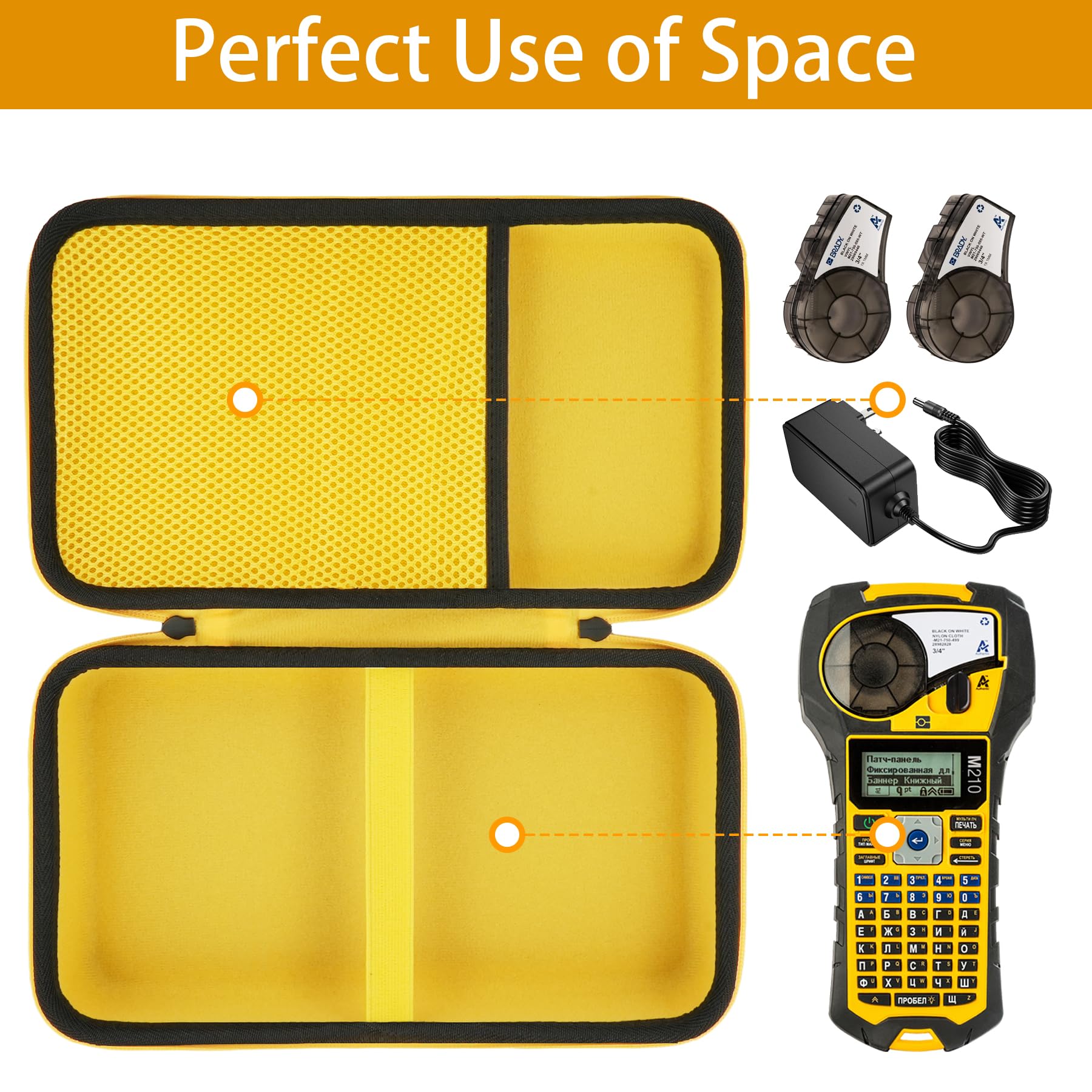 Aenllosi Hard Carrying Case Compatible with Brady M210 (BMP21-PLUS) Handheld Label Printer