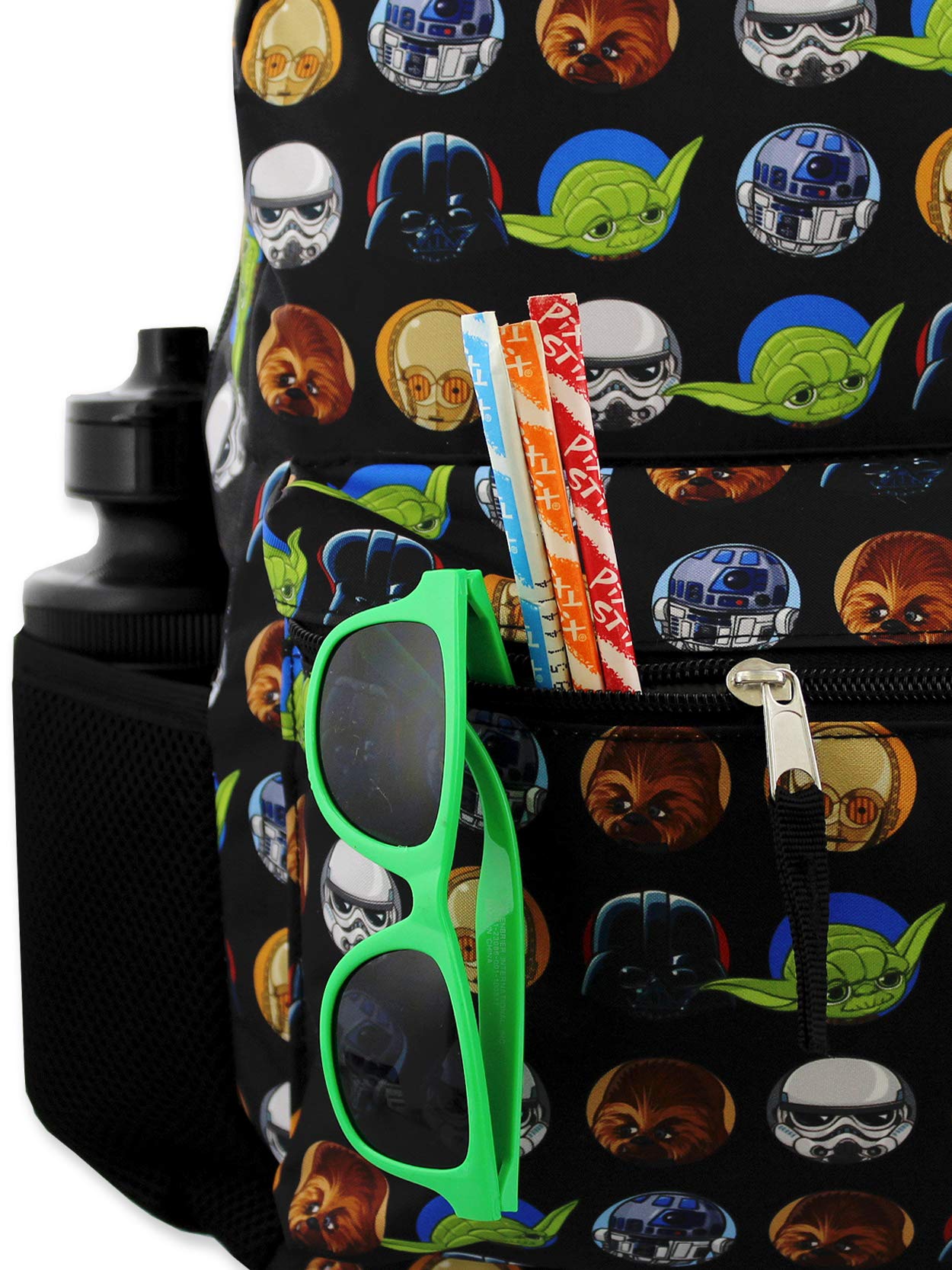 Star Wars Boy's Girl's Adult's 16 Inch School Backpack (One Size, Black)