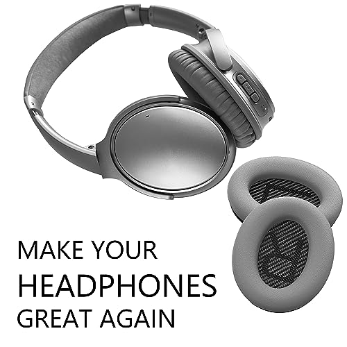 Bose Headphones Replacement Ear Pads for Bose Quiet Comfort 35 Soft Replacement Earpads Ear Cushions for Bose - QC 35, QC25, QC15, QC2, Ae2, Ae2i, Ae2w, SoundLink/Sound True (Grey)