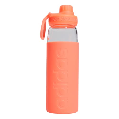 adidas 720 Ml (24 Oz) Squad Refillable Glass Water Bottle, Acid Red, One Size