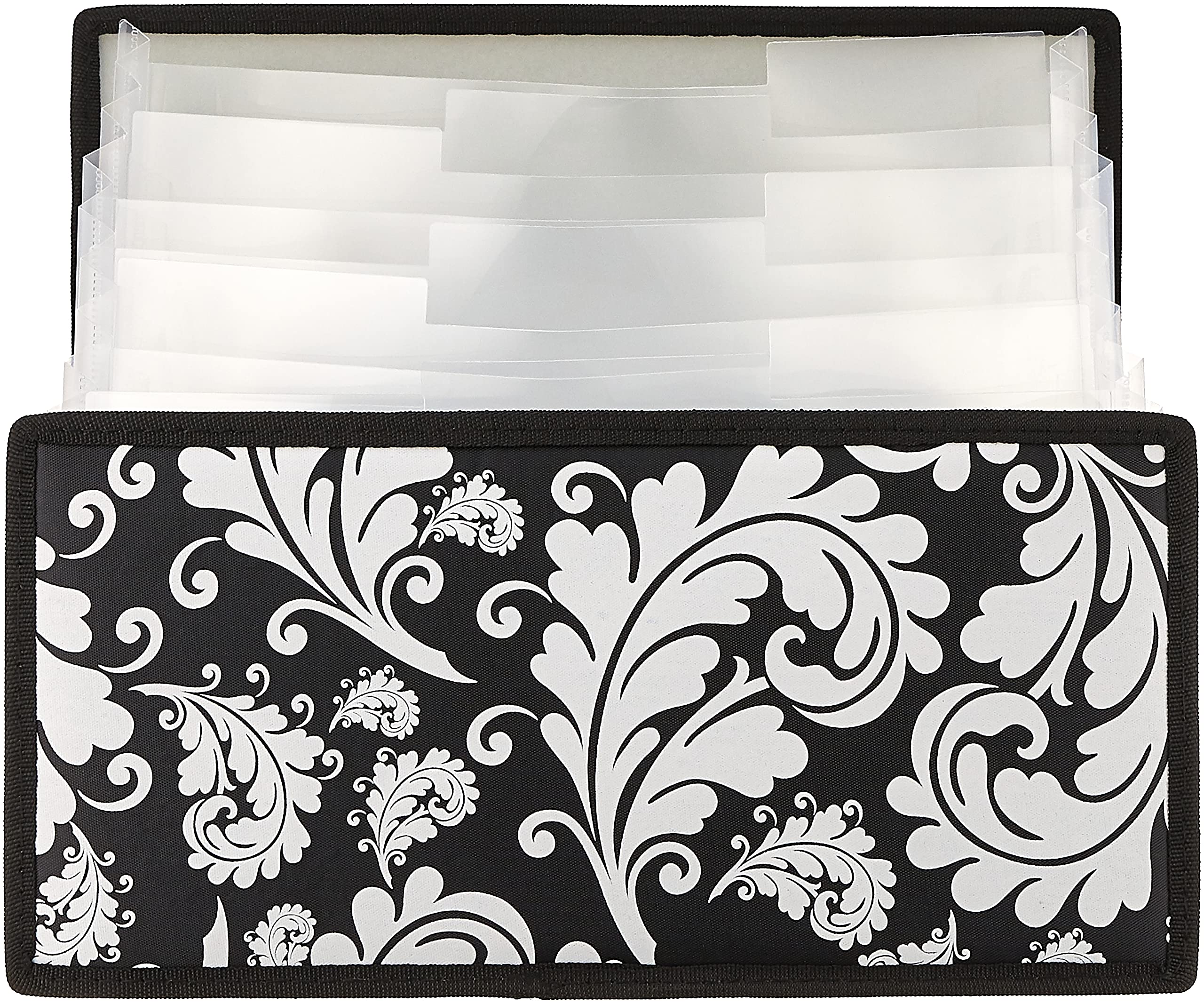 Storage Studios Projections Paper Holder with 10 Expandable Sections, 14.625 x 9 x 14.25 Inches, Black and White (CH92650)