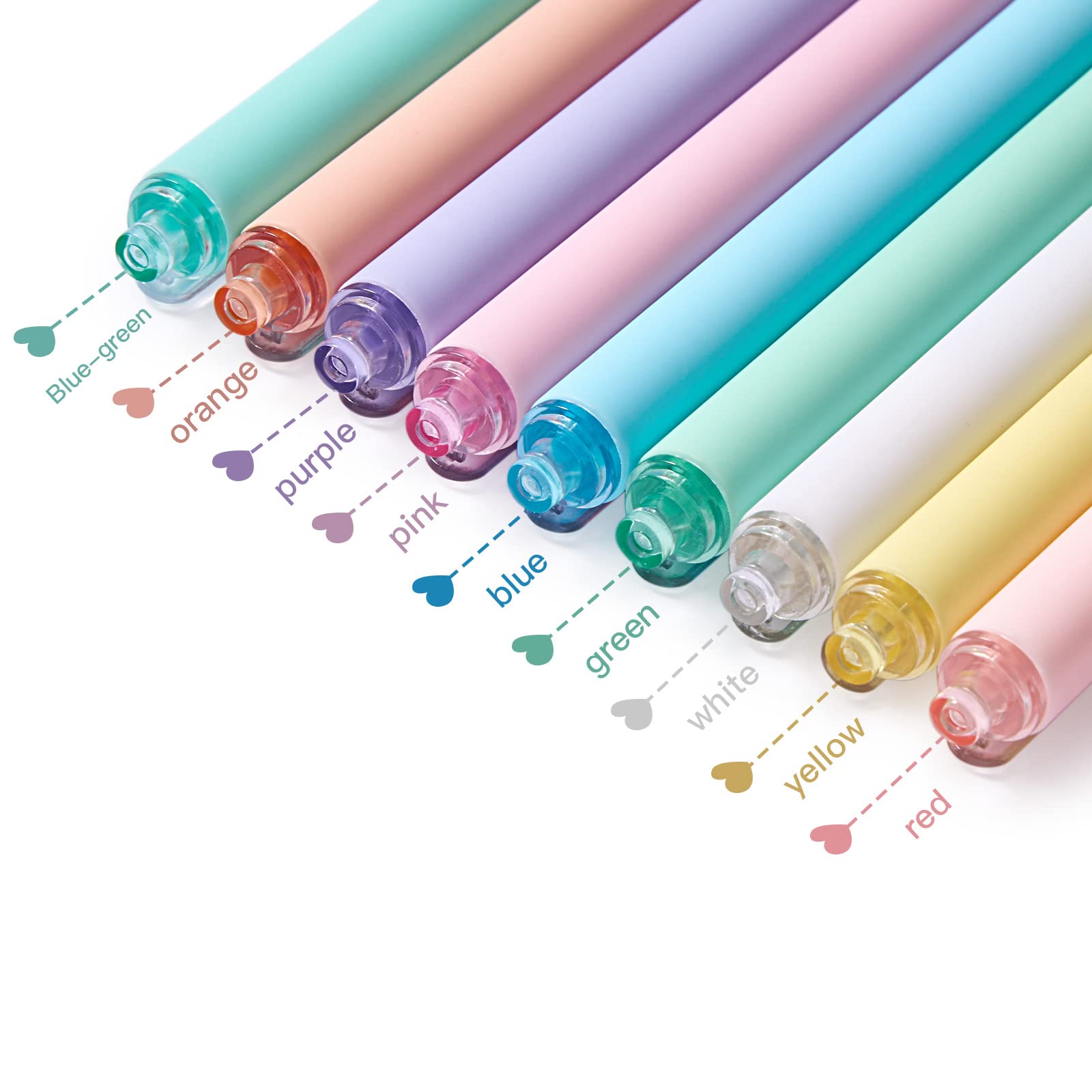 Ddaowanx Colored Gel Pens,9 Colors Retractable Gel Ink Pens, Pastel Retractable Pretty Journaling Pens, Medium Point 0.7 mm Gift Pens,Cute Highlighters School Supplies Aesthetic Pens