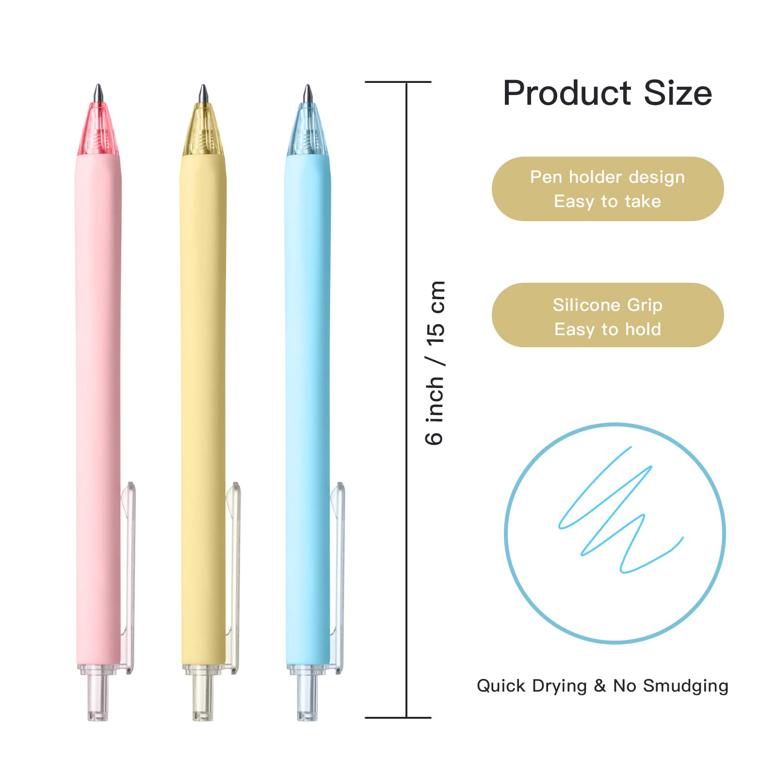 Ddaowanx Colored Gel Pens,9 Colors Retractable Gel Ink Pens, Pastel Retractable Pretty Journaling Pens, Medium Point 0.7 mm Gift Pens,Cute Highlighters School Supplies Aesthetic Pens