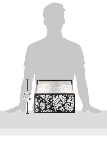 Storage Studios Projections Paper Holder with 10 Expandable Sections, 14.625 x 9 x 14.25 Inches, Black and White (CH92650)