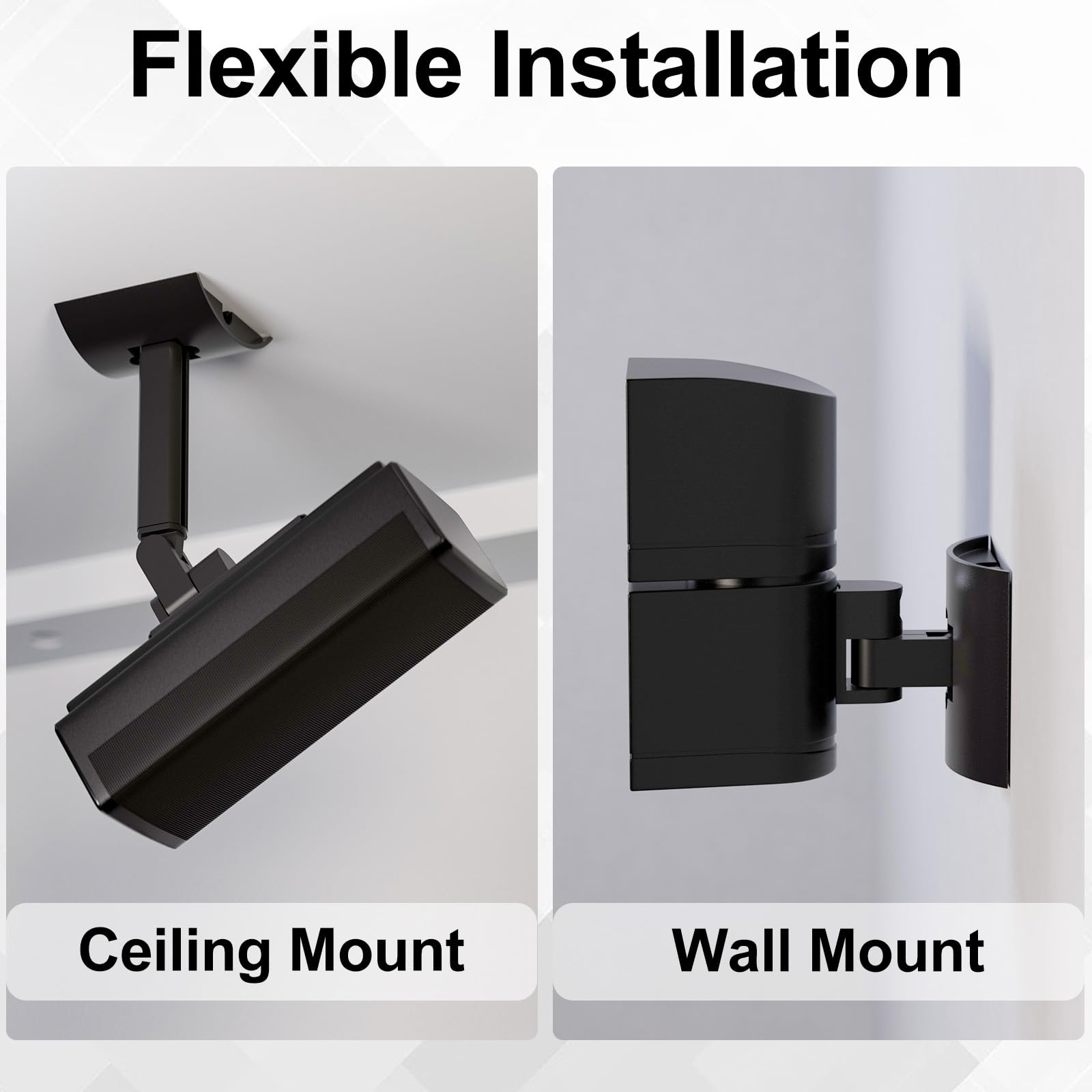 Speaker Wall Mount and Ceiling Mount for Bose UB-20, UB-20 & WB-50 Series II Surround Sound Speaker Mounting Bracket Compatible with Bose CineMate Lifestyle Tilt & Swivel Adjustable up to 180°,Black