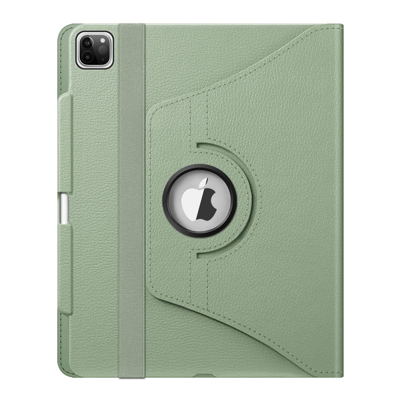 Fintie Rotating Case for iPad Pro 12.9-inch 6th Generation 2022-360 Degree Swiveling Protective Cover with Pencil Holder, Auto Sleep/Wake, Also Fit iPad Pro 12.9" 5th/4th/3rd Gen, Sage Green