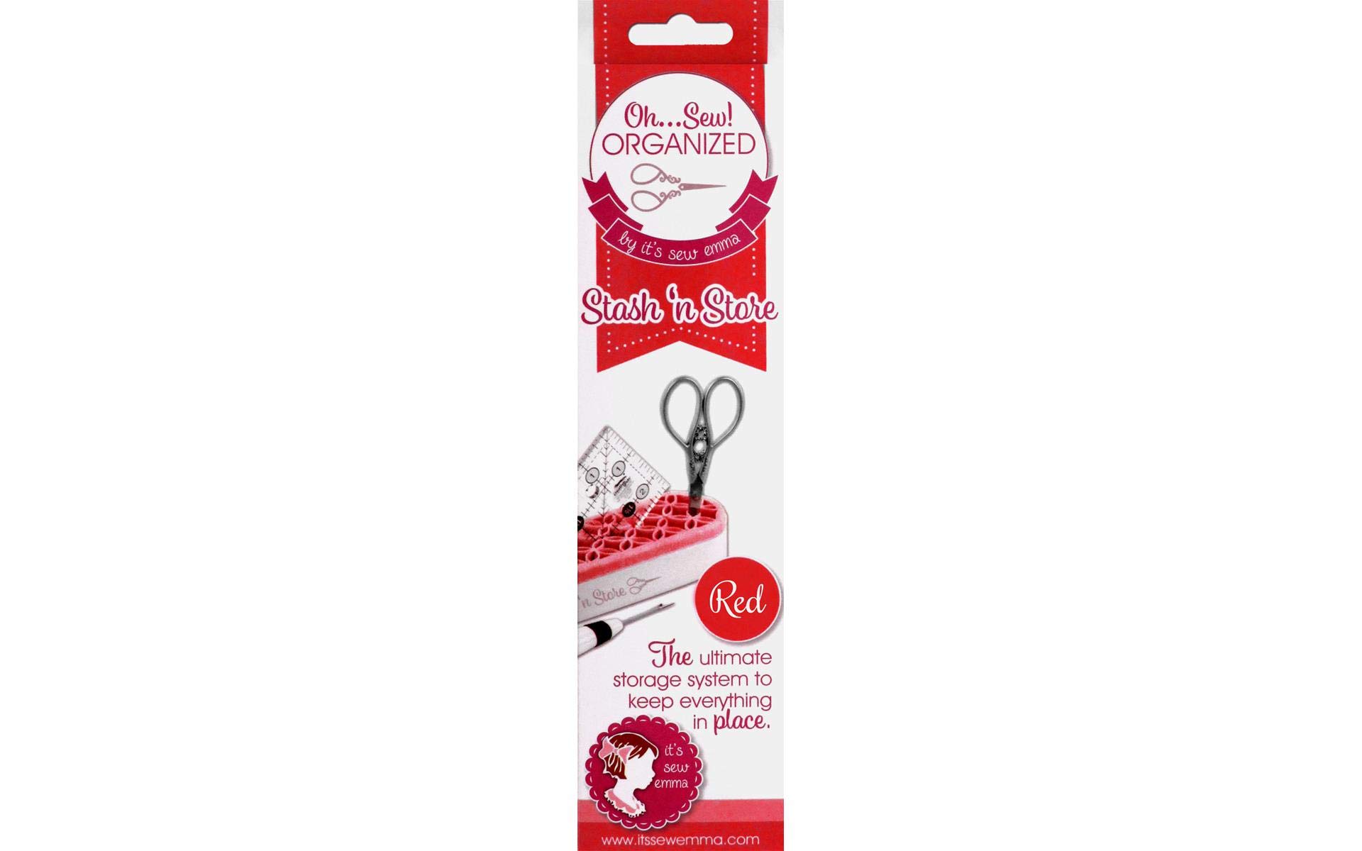 It's Sew Emma Red OhSew Orgn Stash 'n Store