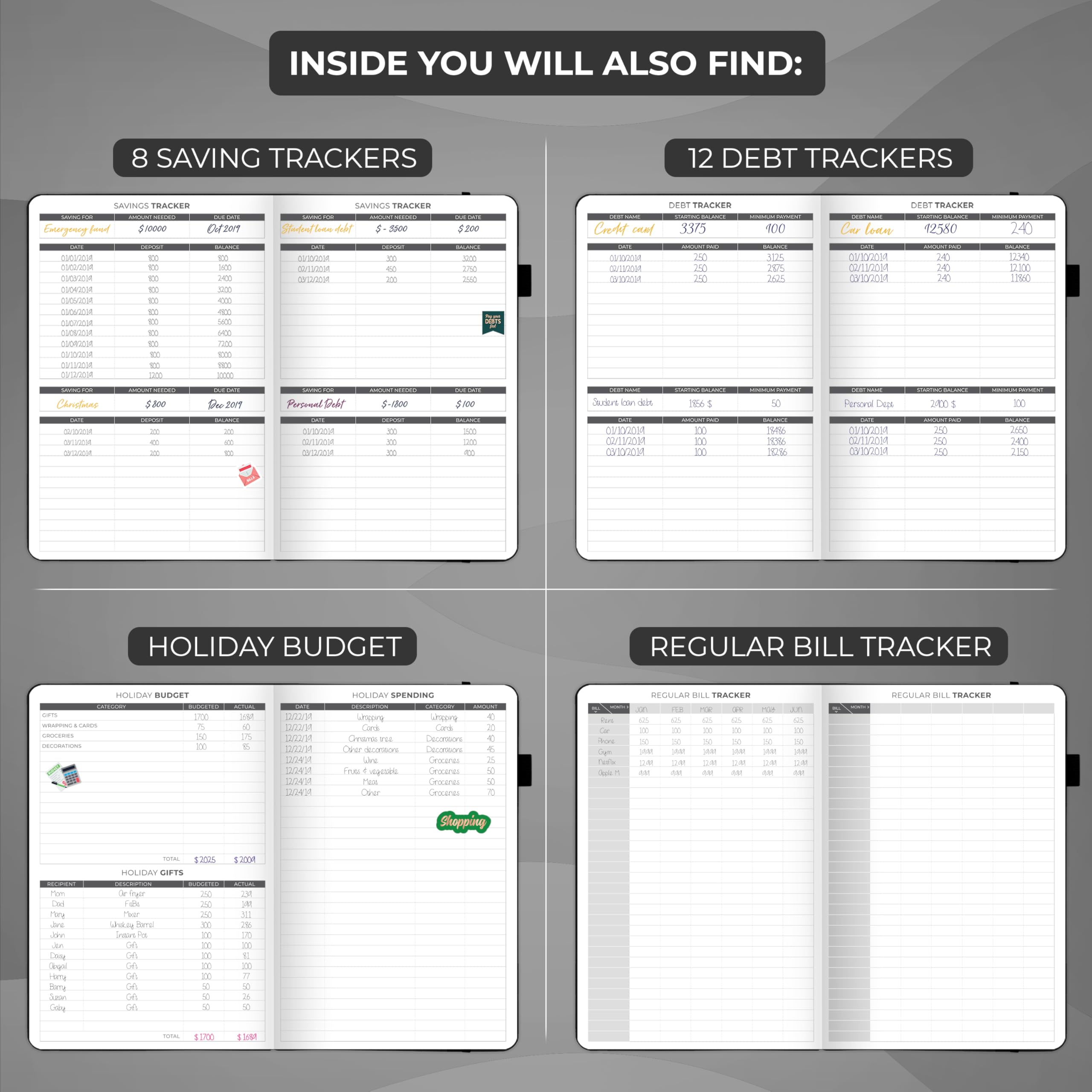 Clever Fox Budget Planner - Undated - Expense Tracker Notebook. Monthly Budgeting Journal, Finance Planner & Accounts Book to Take Control of Your Money. Start Anytime. A5 Size Black Hardcover