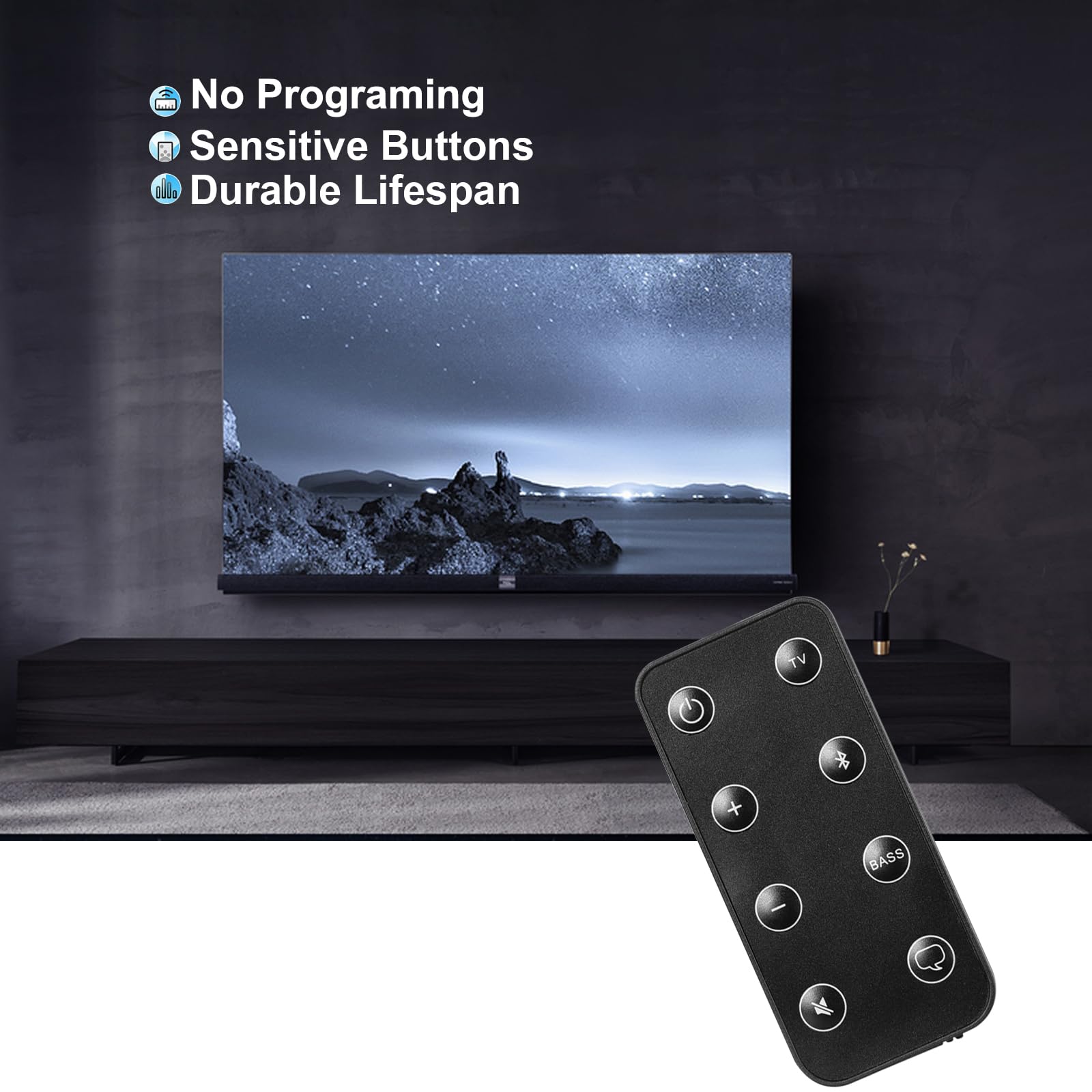 Remote Control for Bose Solo 5 10 15 Series II TV Sound System Include The Battery