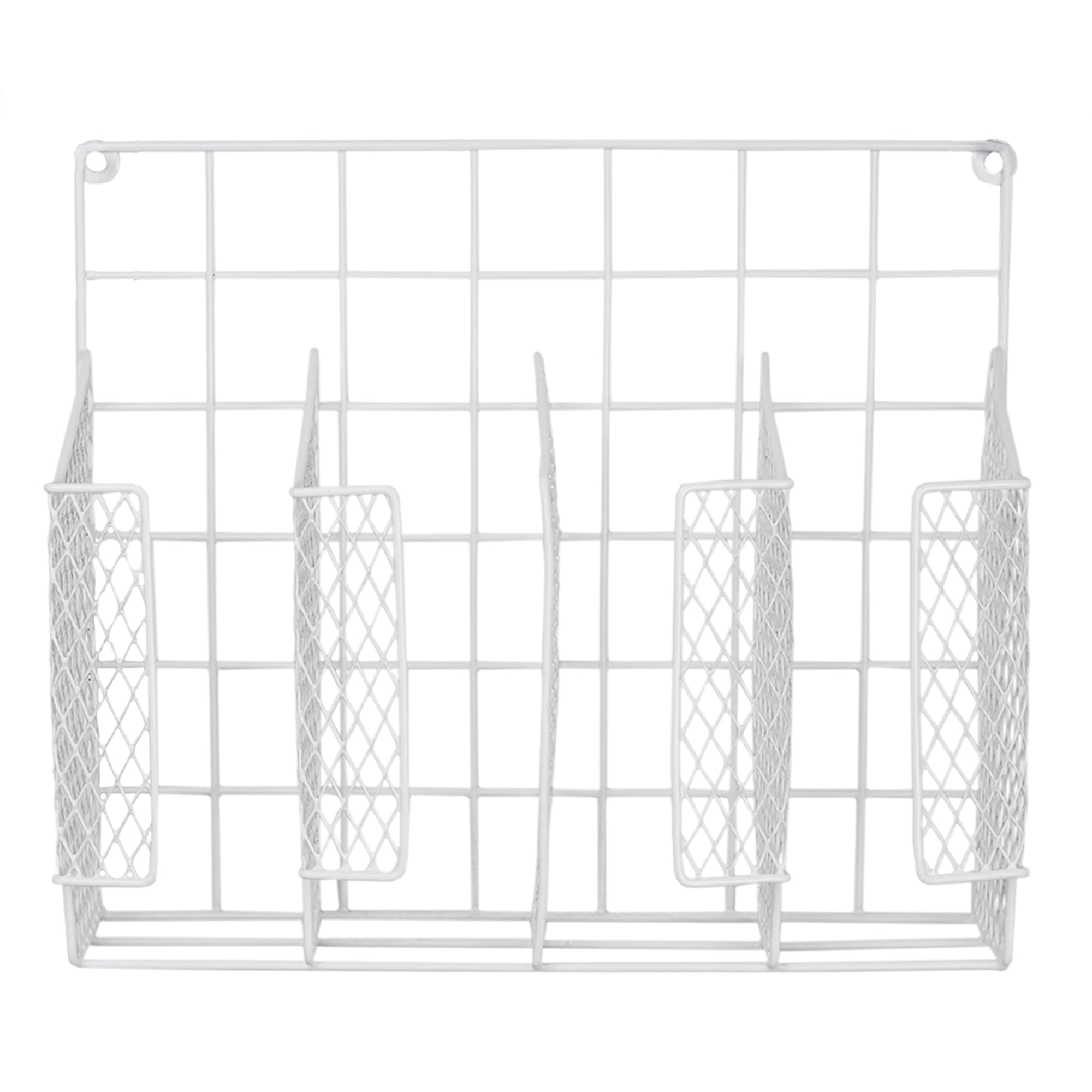Home Basics Organizer Rust Resistant, Perfect for Food Storage, Silver Foil, Wax Paper, Sandwich Bags, Plastic Wrap-Mounts