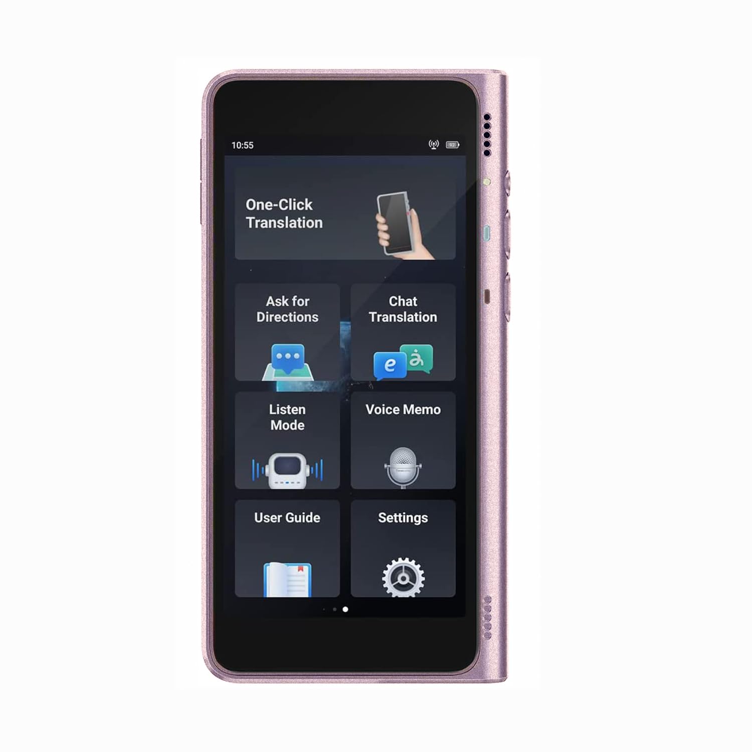 Fluentalk by Timekettle,T1 Language Translator with 4" HD Screen,Support 40 Languages and Photo Translation,Instant Translator Device No WiFi Needed,Built in 2-Year Global Mobile Data for Travelling