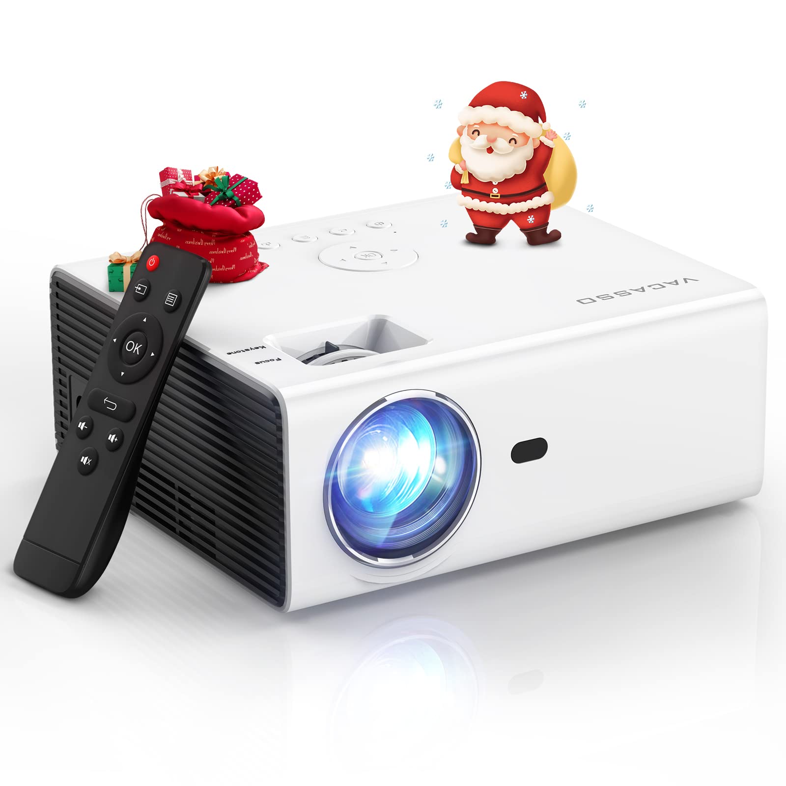 VACASSO Portable Projector 1080P Supported
