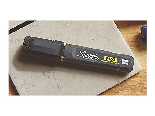 Sharpie Pro Permanent Marker, Medium, Chisel Tip, Black, 12 Count (2018326)
