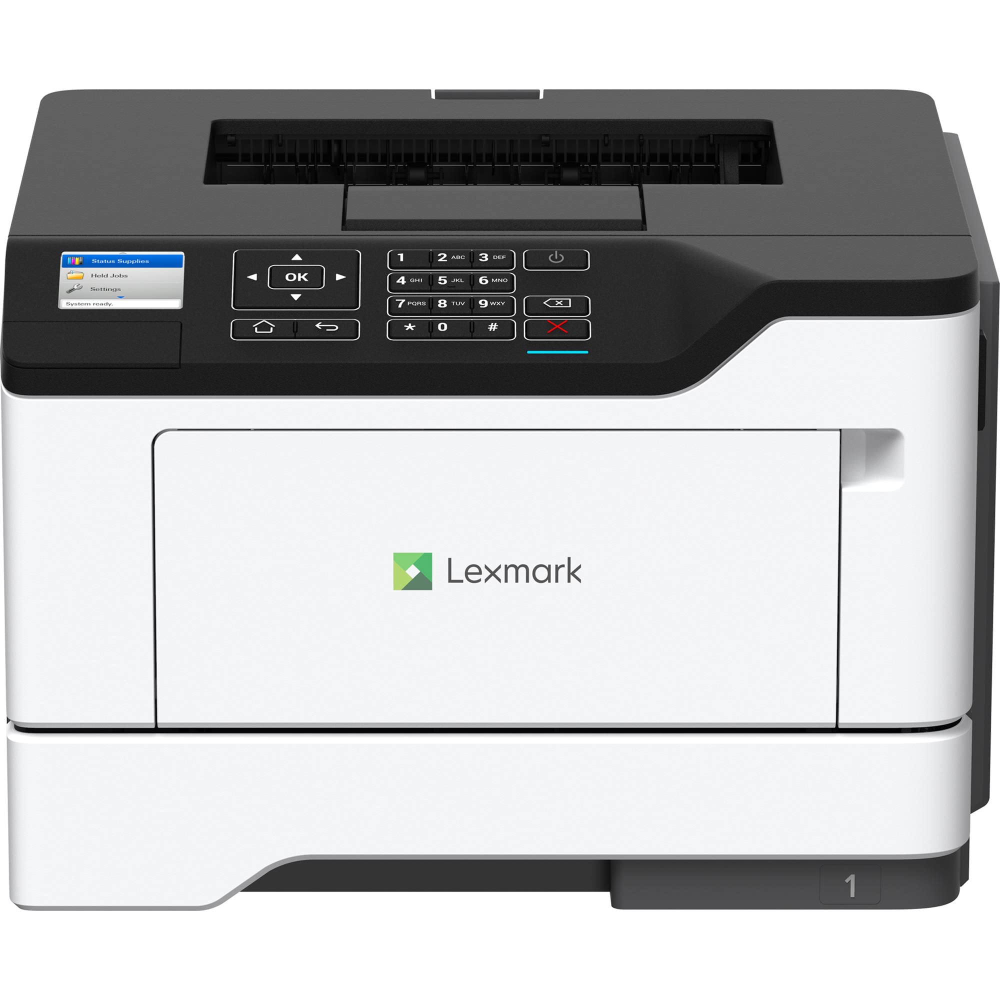 Lexmark MS520 MS521dn Desktop Laser Printer - Monochrome - 46 ppm Mono - 1200 x 1200 dpi Print - Automatic Duplex Print - 350 Sheets Input - Ethernet - 120000 Pages Duty Cycle