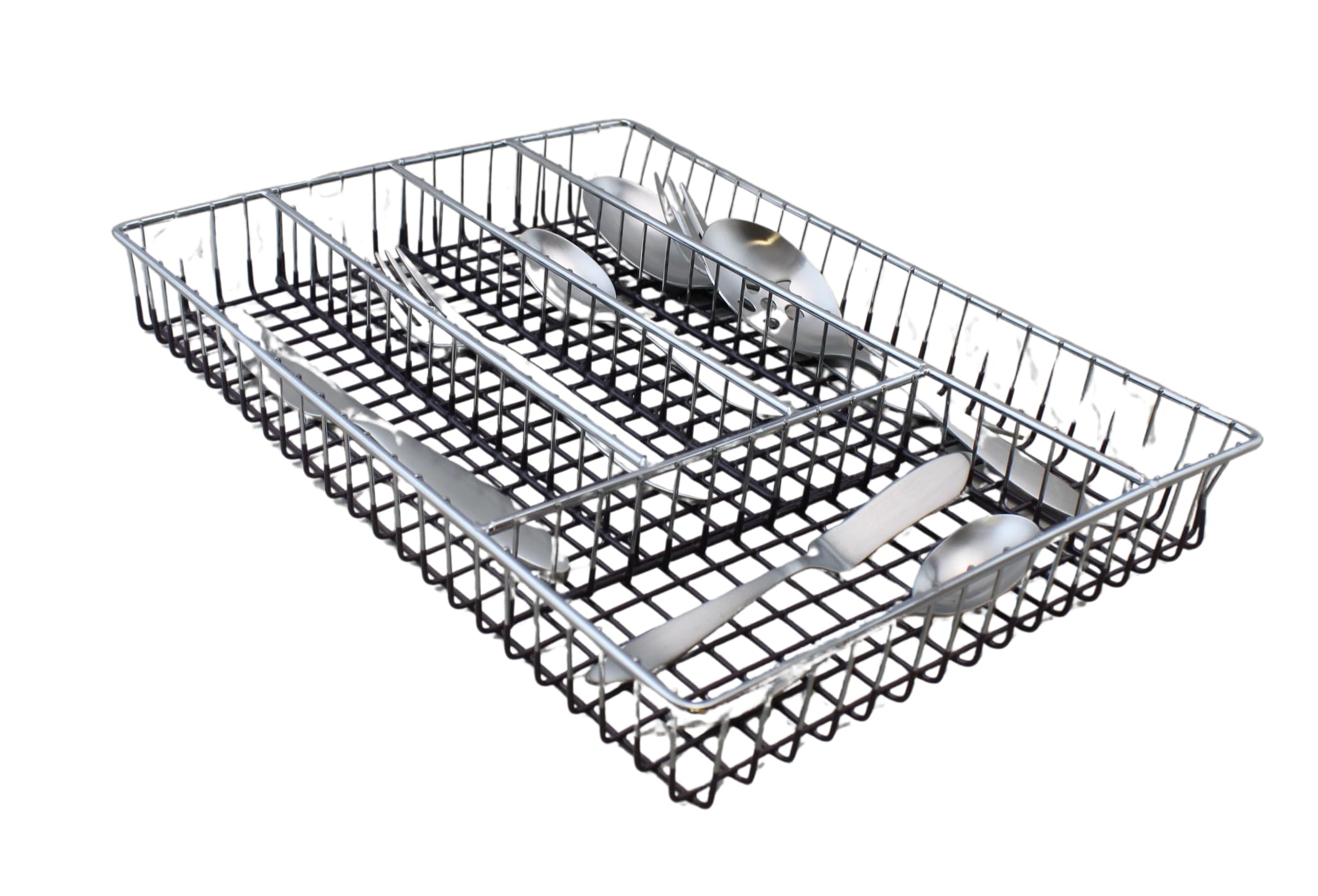 DINY Home & Style 5 Compartment Cutlery Tray Utensil Flatware Dividers Kitchen Drawer Organizer Cutlery Holder (Bronze)