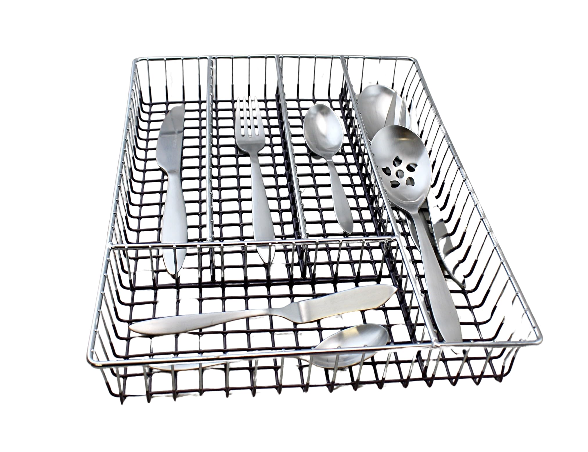 DINY Home & Style 5 Compartment Cutlery Tray Utensil Flatware Dividers Kitchen Drawer Organizer Cutlery Holder (Bronze)