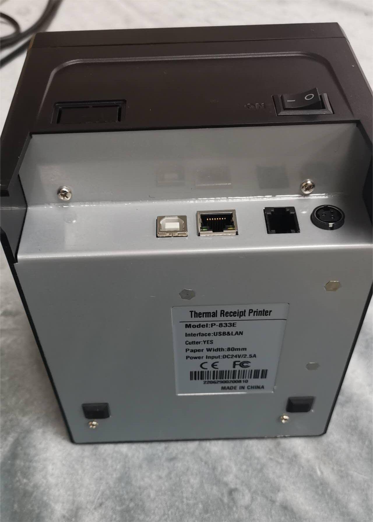 Pbm P-833E Thermal Receipt Printer, Ethernet, Cashdrawer Port,USB, 3-in-1 Printer, AUTO Cut, Supports ESC/POS Star Commands, Compatible with EPSON Star Micronics