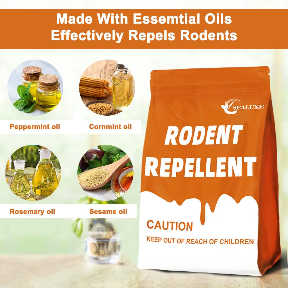 DALIYREPAL Rodent Repellent Peppermint, Mouse Repellent Outdoor/Indoor, Peppermint Oil to Repel Mice/Mouse/Rats, Mice Repellent for House,RV Rat Repellent 12-Packs