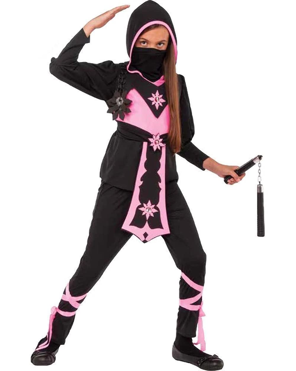 Rubies Child's Pink Crystal Ninja Costume, Large for Themed Parties and Halloween
