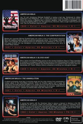 5 Movies - American Ninja 1-5 DVD 1 2 3 4 5 - The Confrontation/Blood Hunt/The Annihilation/V - Complete Collection Set