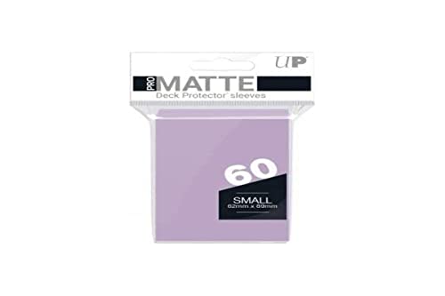 Ultra Pro - PRO-Matte 60ct Small Deck Protector (Lilac) - Protect Your Valuable Gaming , Sports , or Collectible Cards from Scratches, and Wear While Minimizing Glare Matte Finish