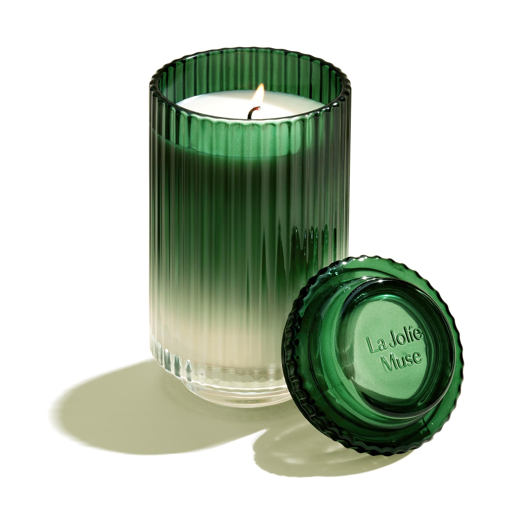 LA JOLIE MUSE Pomegranate & Pine Candle, Scented Candles for Home, Holiday Candle Gifts for Women&Men, Large Soy Candles, 120 Hours Long Burning Jar Candle, 19oz