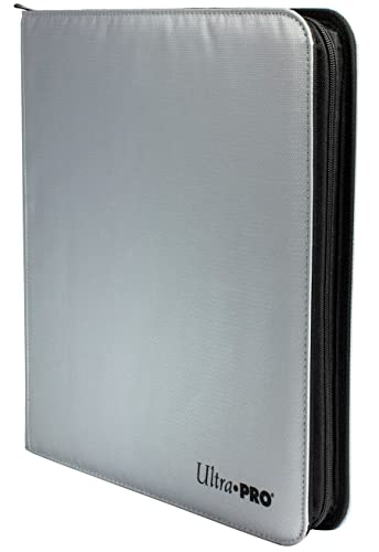 Ultra PRO 12-Pocket Fire Resistant Zippered PRO-Binder: Silver - Protect Your Collectible Sports Cards, Base Ball Cards, Gaming Cards and Collectible Trading Cards In a Fire Resistant Binder