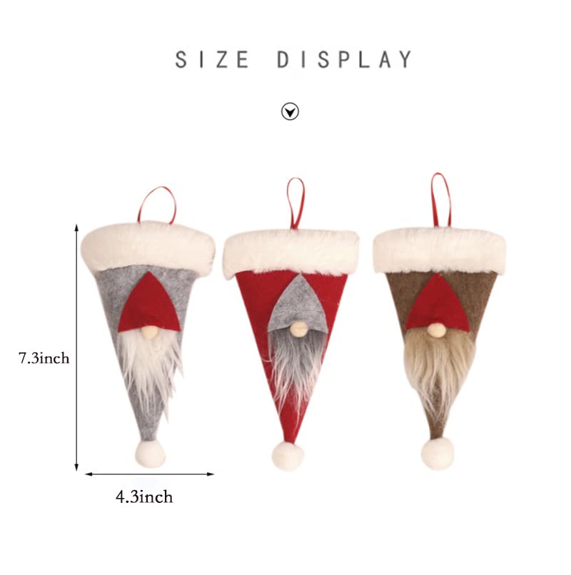 PARTSQUEEN 3Pcs Christmas Silverware Holders, Santa Tableware Bag Plush Christmas Knife and Fork Cover for Holiday Xmas Party Dinner Table Decoration