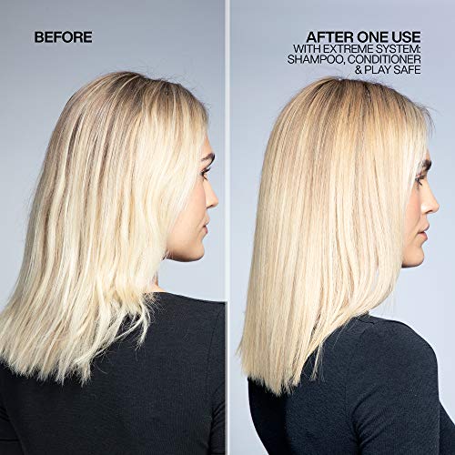 Redken Extreme Play Safe Heat Protectant Spray & Leave In Conditioner| For All Hair Types | Helps Reduce The Appearance of Split Ends | With Tourmaline | 6.8 Fl Oz