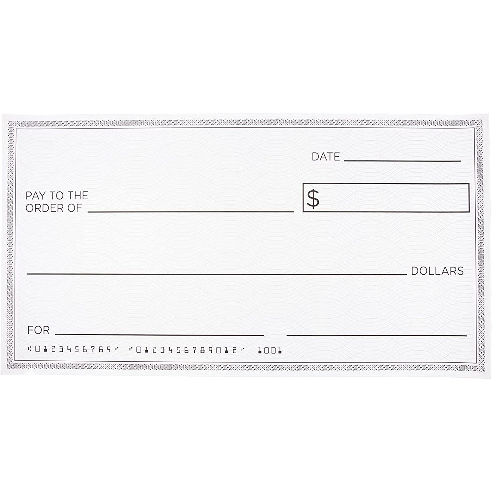 Reusable Big Check for Presentation, Large Oversized Dry Erase Plaque for Endowment, Donations, Gag Gifts, Raffle, Fundraisers (30 x 16 In)