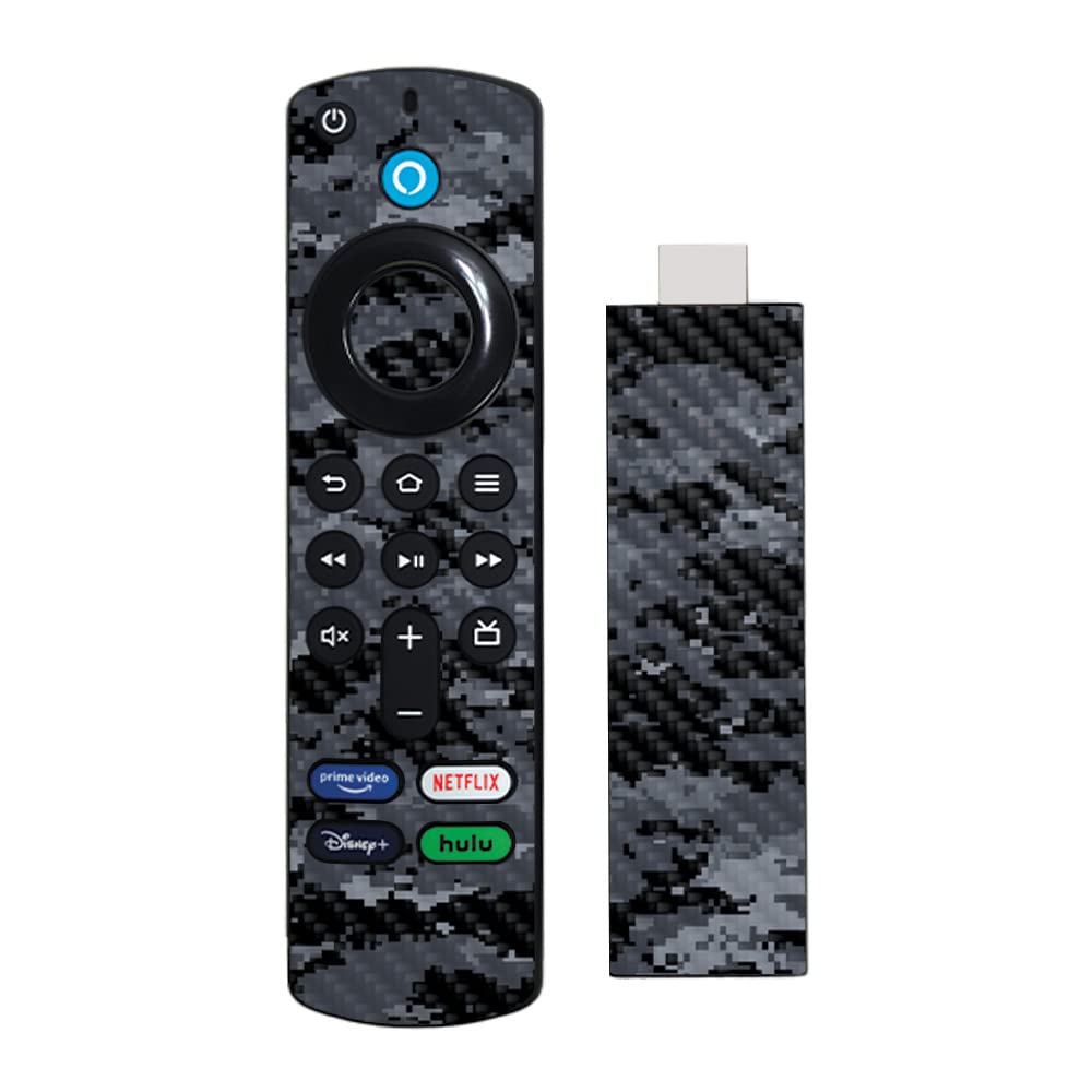 MightySkins Carbon Fiber Skin Compatible with Amazon Fire TV Stick 4K Max - Digital Camo | Protective, Durable Textured Carbon Fiber Finish | Easy to Apply and Change Styles | Made in The USA
