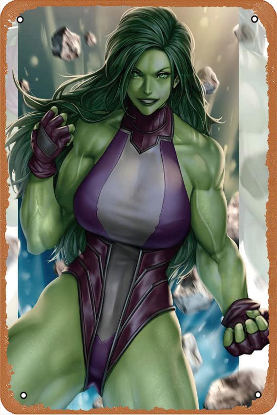 SHE-HULK Movie Poster Retro Metal Tin Sign Wall Home Wall Art Metal Tin Sign,cave,bar,Club, Metal Tin Sign 8x12 Inches