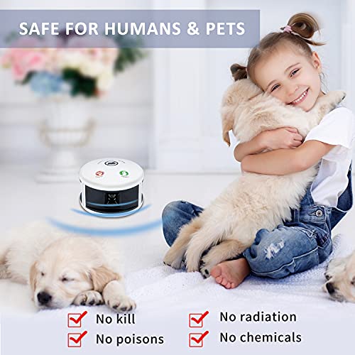 MAGIC CAT Rodent Repellent, Ultrasonic 3-in-1 Pest Repeller Mouse Blocker Rat Deterrent Get Rid of Mice with Ultrasound Pressure Wave, Squirrel Repellent Humane Pest Control for Indoor Use (White)