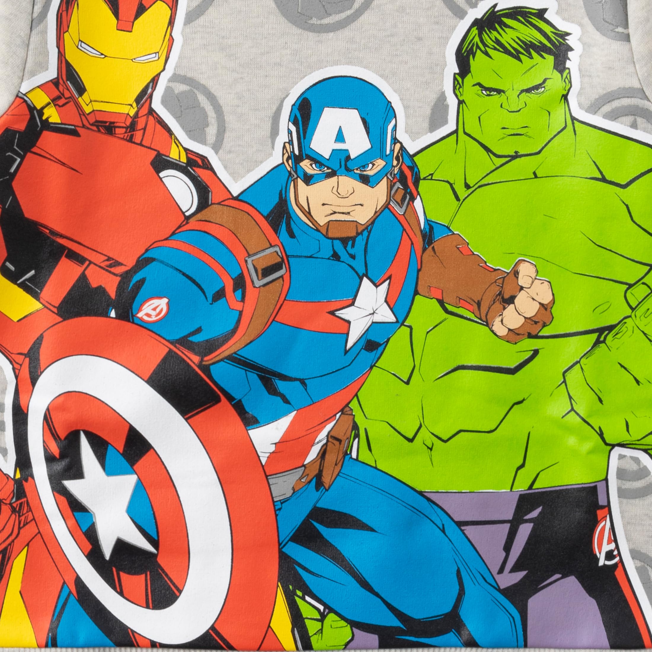 Marvel Avengers Captain America, Ironman, and Hulk Boys 2 Piece Sweatshirt and Pants Set for Toddlers and Big Kids