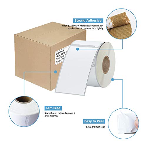 Labelebal 12 Rolls 2-1/8" x 4"(54mm x 101mm) Direct Thermal Labels Compatible with DYMO 30323 Shipping Replacement Labels Compatible for DYMO LabelWriter Printer (220 Labels/Roll)
