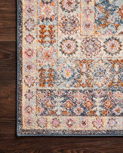 Loloi CLARA Area Rug, 9'-3" x 13', Pebble/Fiesta